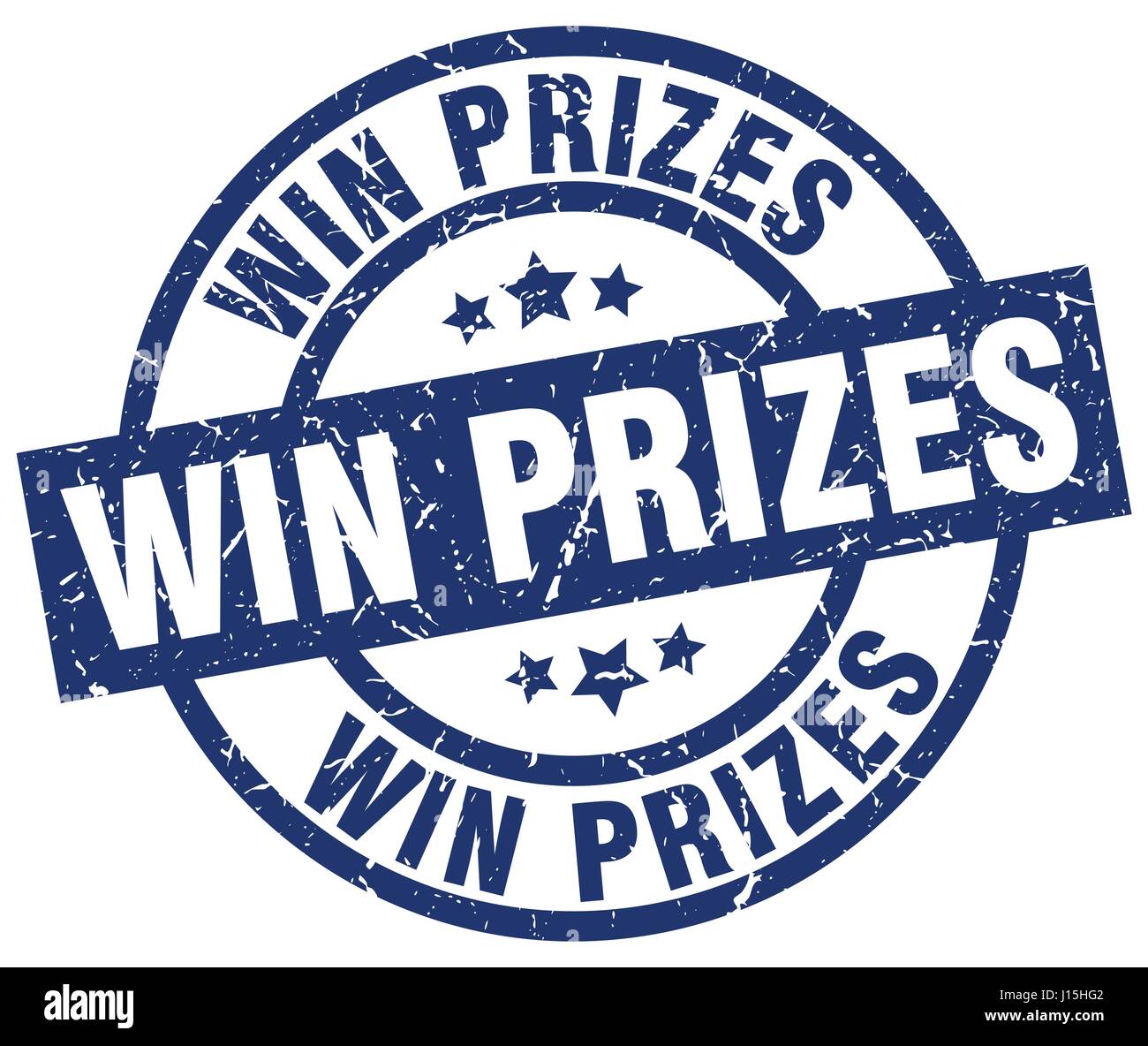 win prizes blue round grunge stamp Stock Vector Image & Art - Alamy
