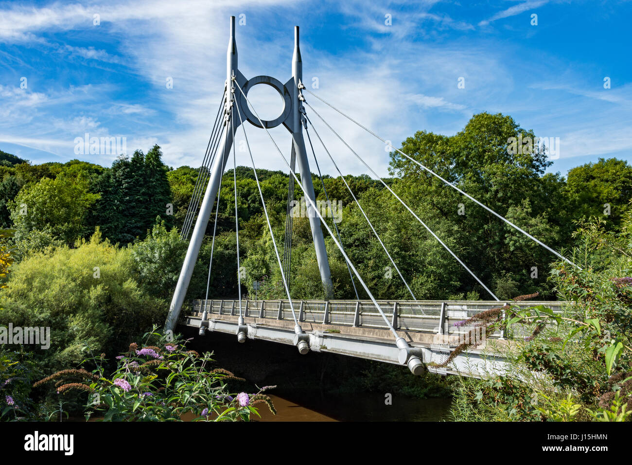 The Jackfield New Bridge, built 1994 to replace an earlier concrete ...