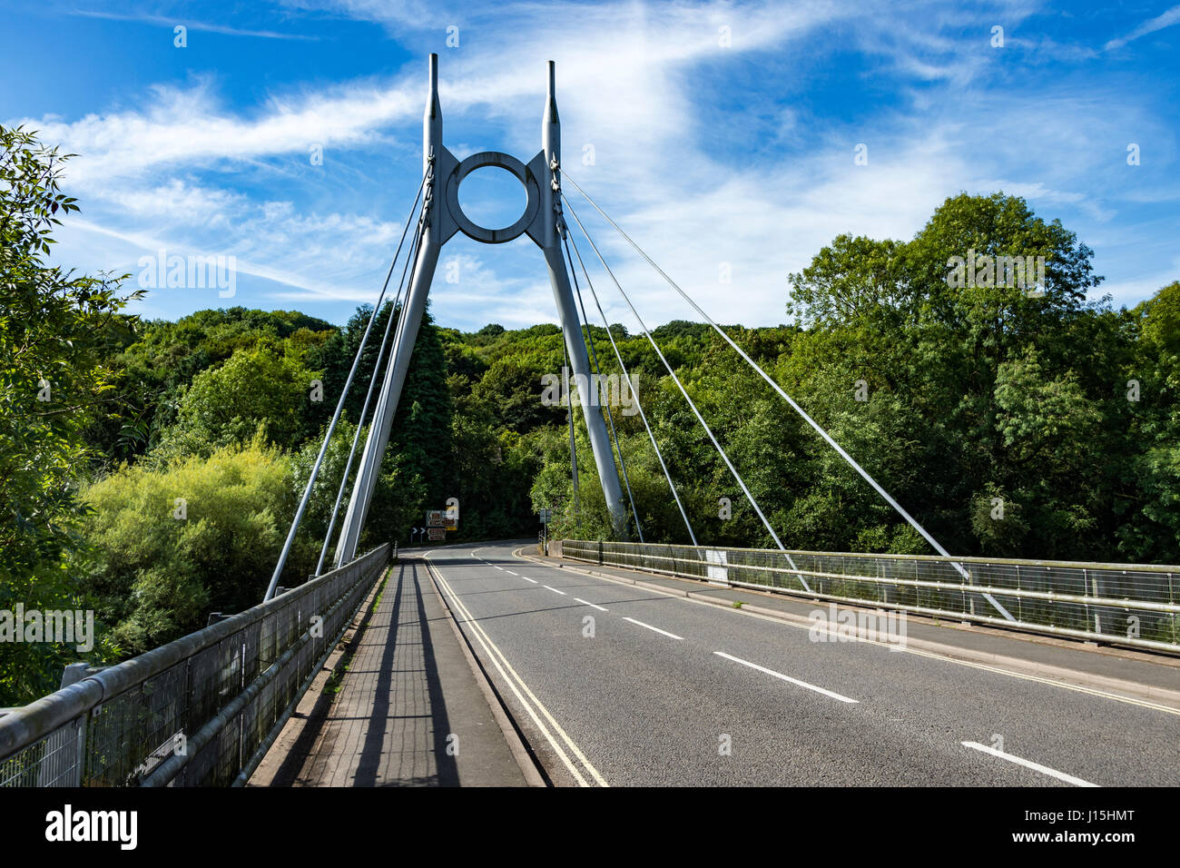 The Jackfield New Bridge, built 1994 to replace an earlier concrete ...