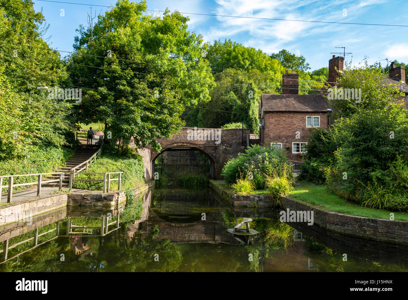 The base of the Hay Inclined Plane where it meets the Coalport Canal ...