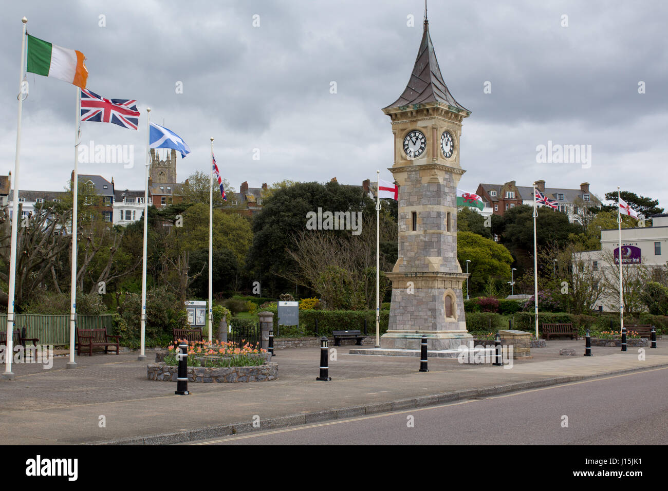 Photos of Exmouth, Devon, UK taken on Easter Monday 2017. Clock Tower ...