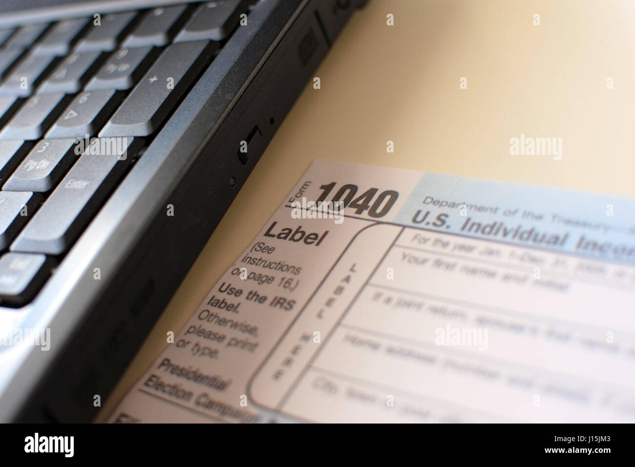 USA tax form 1040 and laptop Stock Photo - Alamy