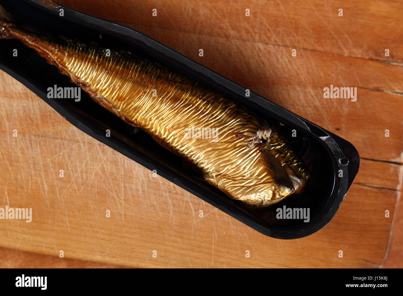 Smoked Mackerel in disposable plastic box Stock Photo - Alamy