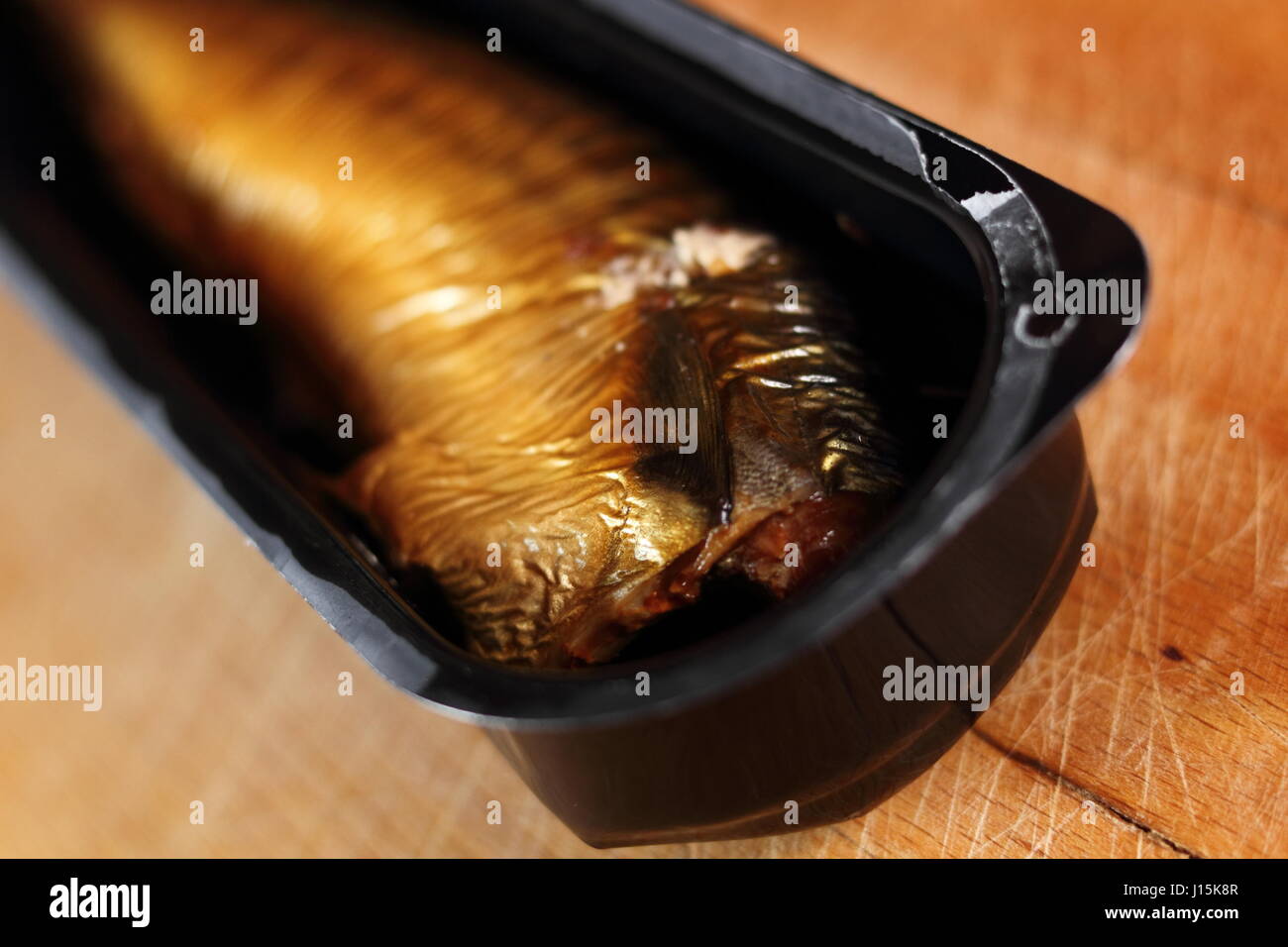 Smoked Mackerel in disposable plastic box Stock Photo - Alamy
