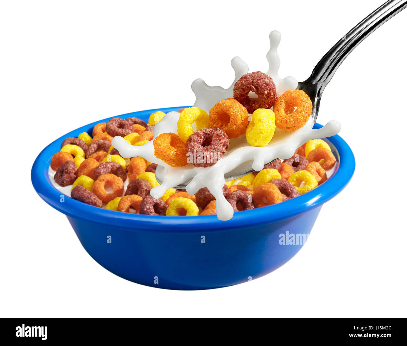 Strawberry Blueberry Corn Puff Cereal Stock Photo - Alamy