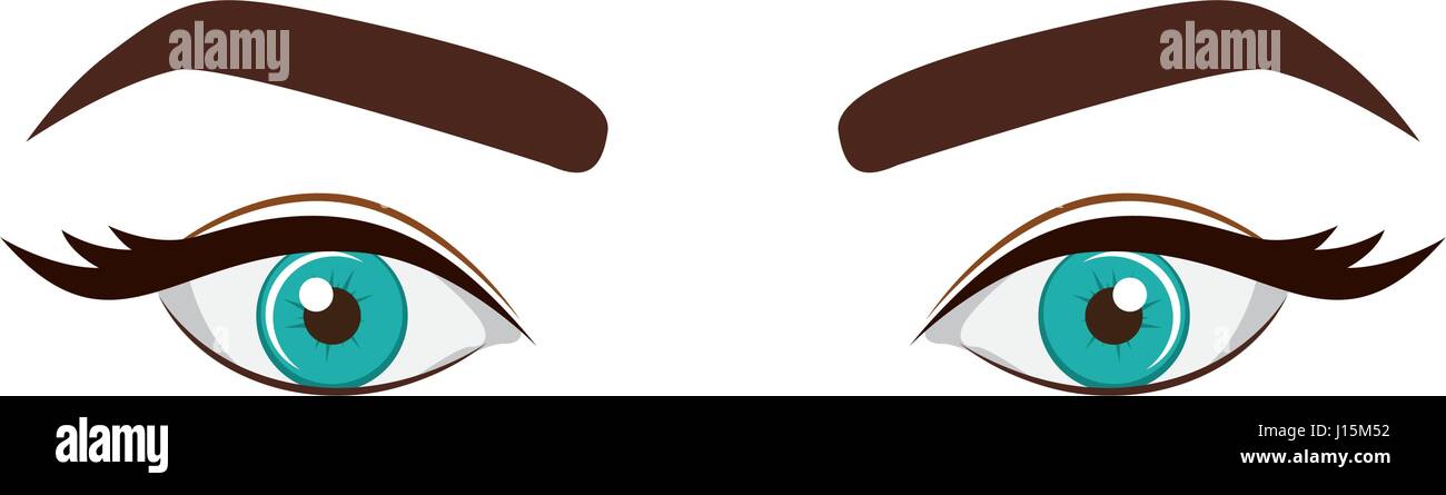 Woman's look with blue eyes expressive Stock Vector Image & Art - Alamy