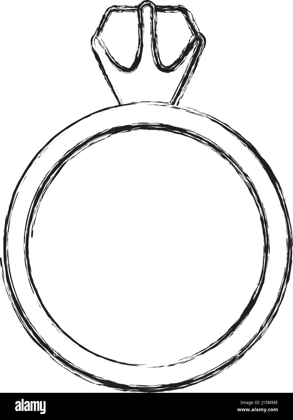 monochrome sketch contour of diamond ring Stock Vector Image & Art - Alamy