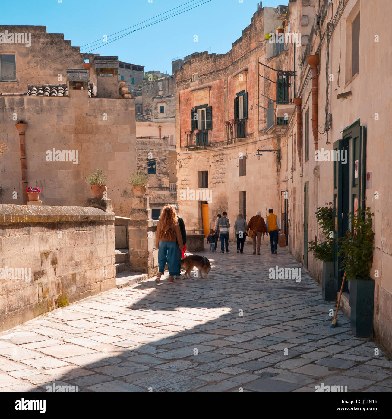 In the streets of Matera a morning of the spring Stock Photo - Alamy