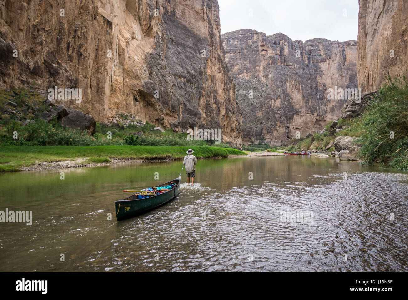 Canoeing on the Rio Grand river, Big Bend National Park, Santa Elena ...