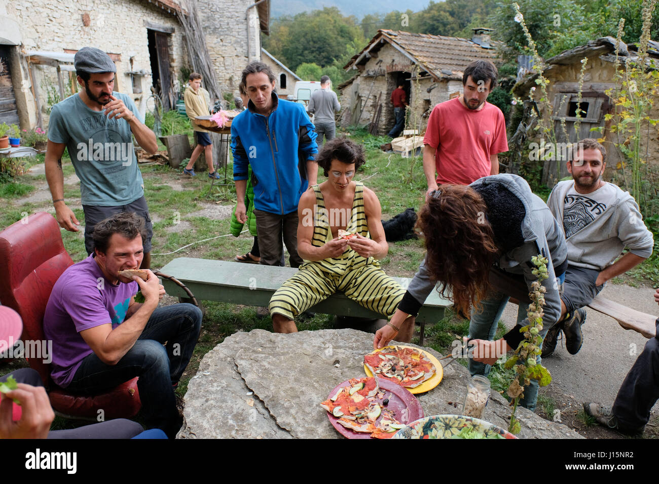 Members of french extreme sports team the flying frenchies rigged a ...