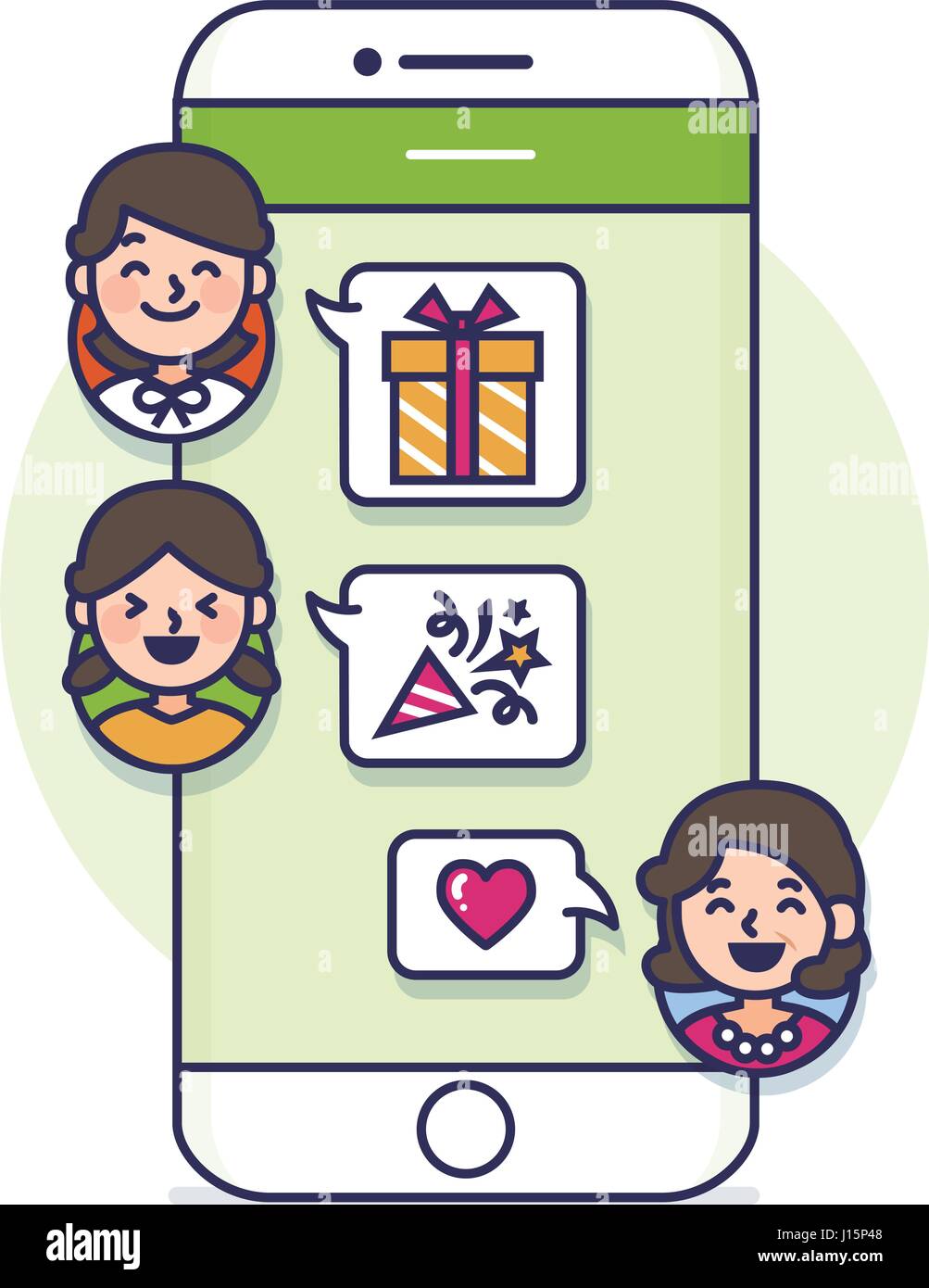 Daughter talk Stock Vector Images - Alamy