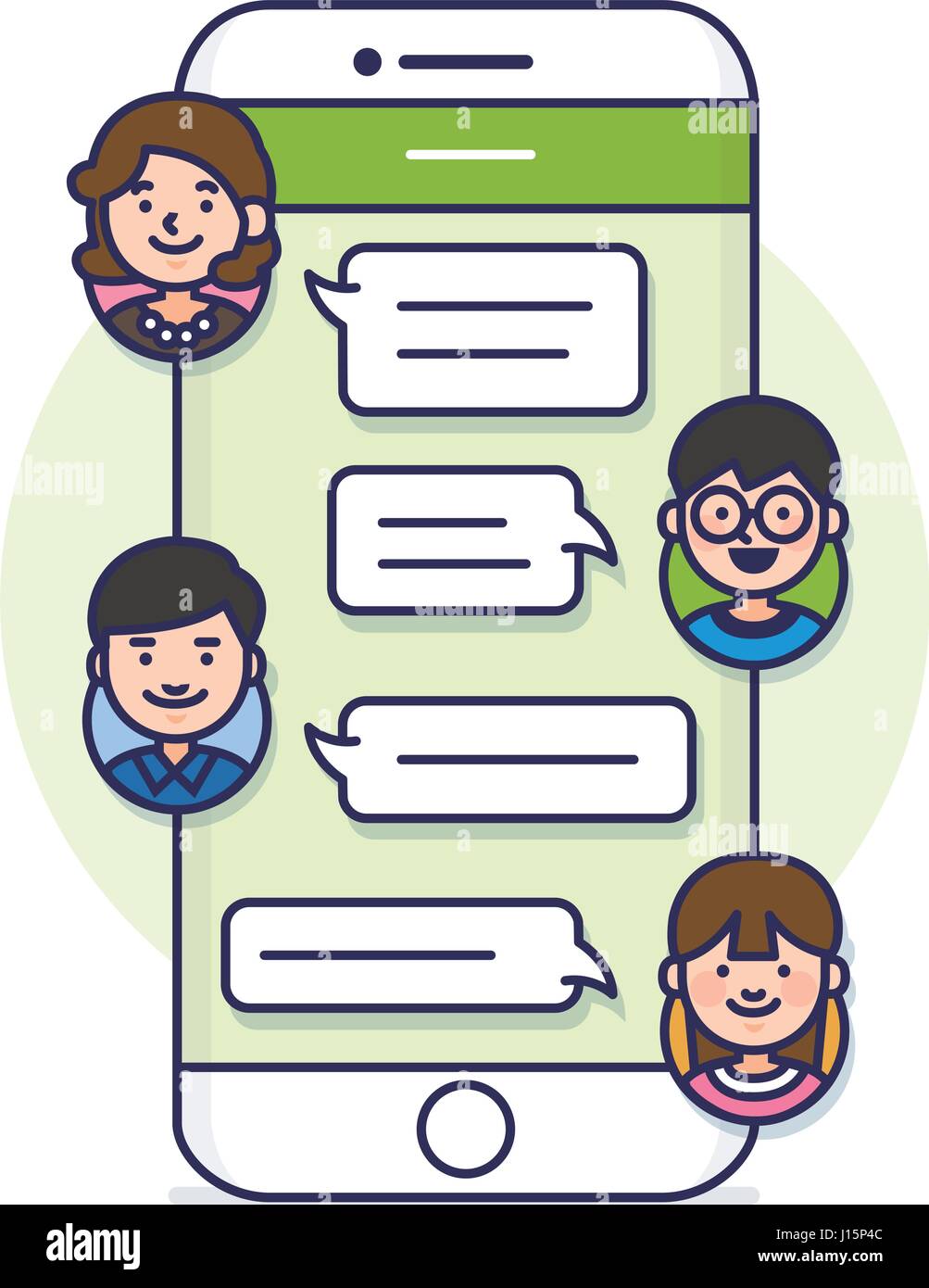 Daughter talk Stock Vector Images - Alamy