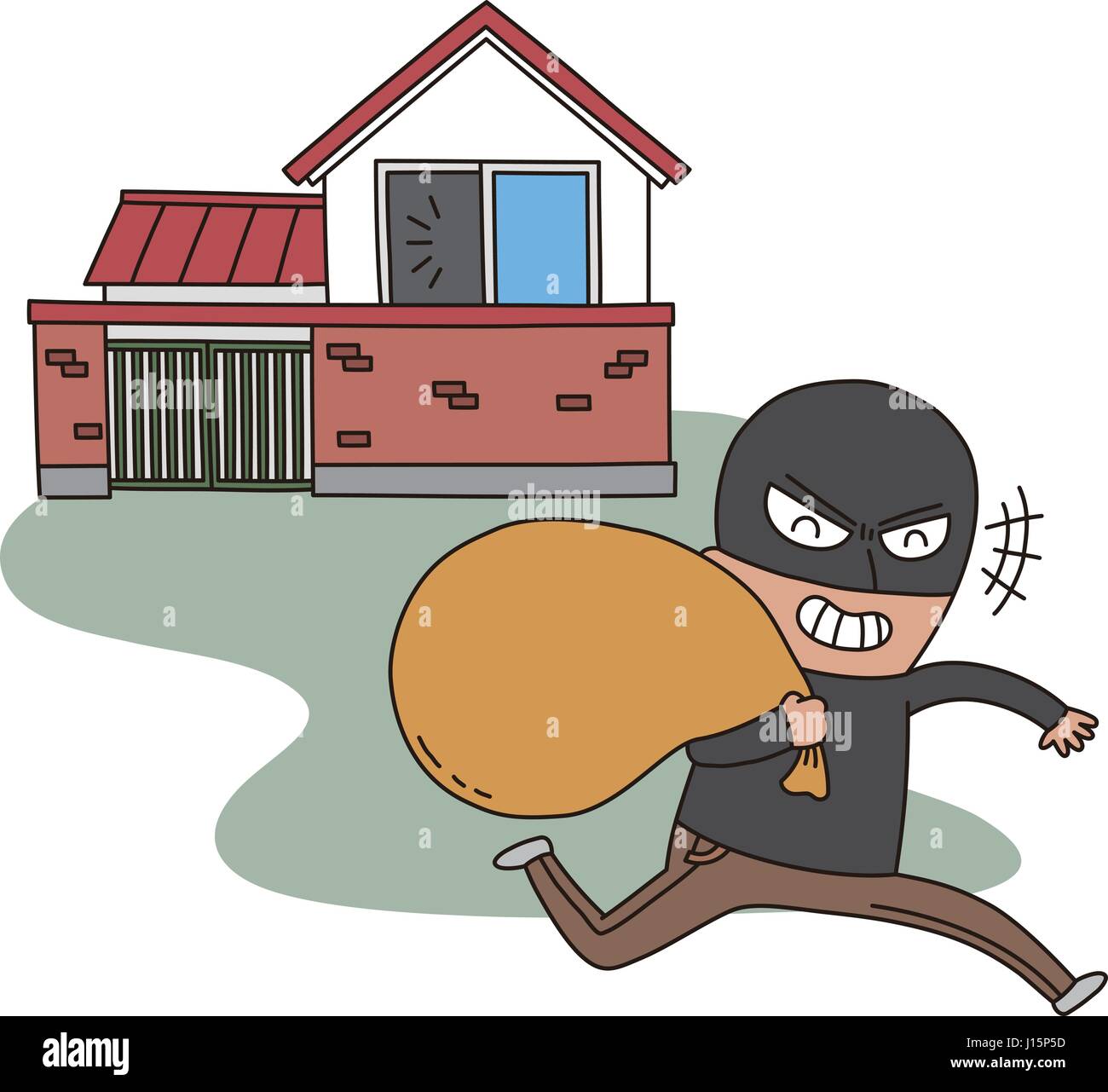 Thief run away bag hi-res stock photography and images - Alamy
