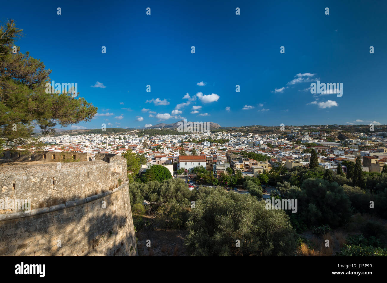 View of Rethymno town from fortress Fortezza Stock Photo - Alamy