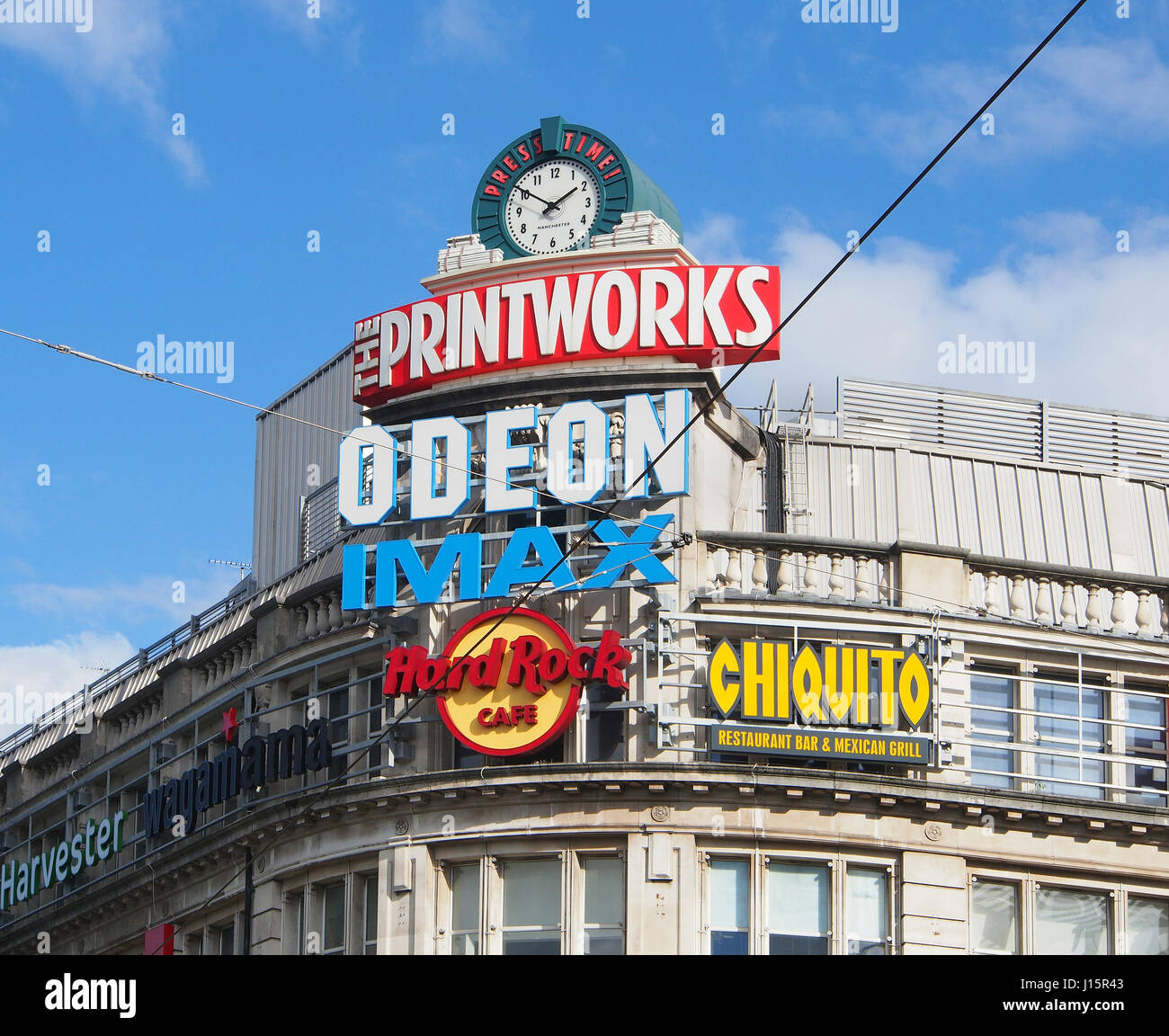 Exterior of the Printworks entertainment venue in Manchester city ...