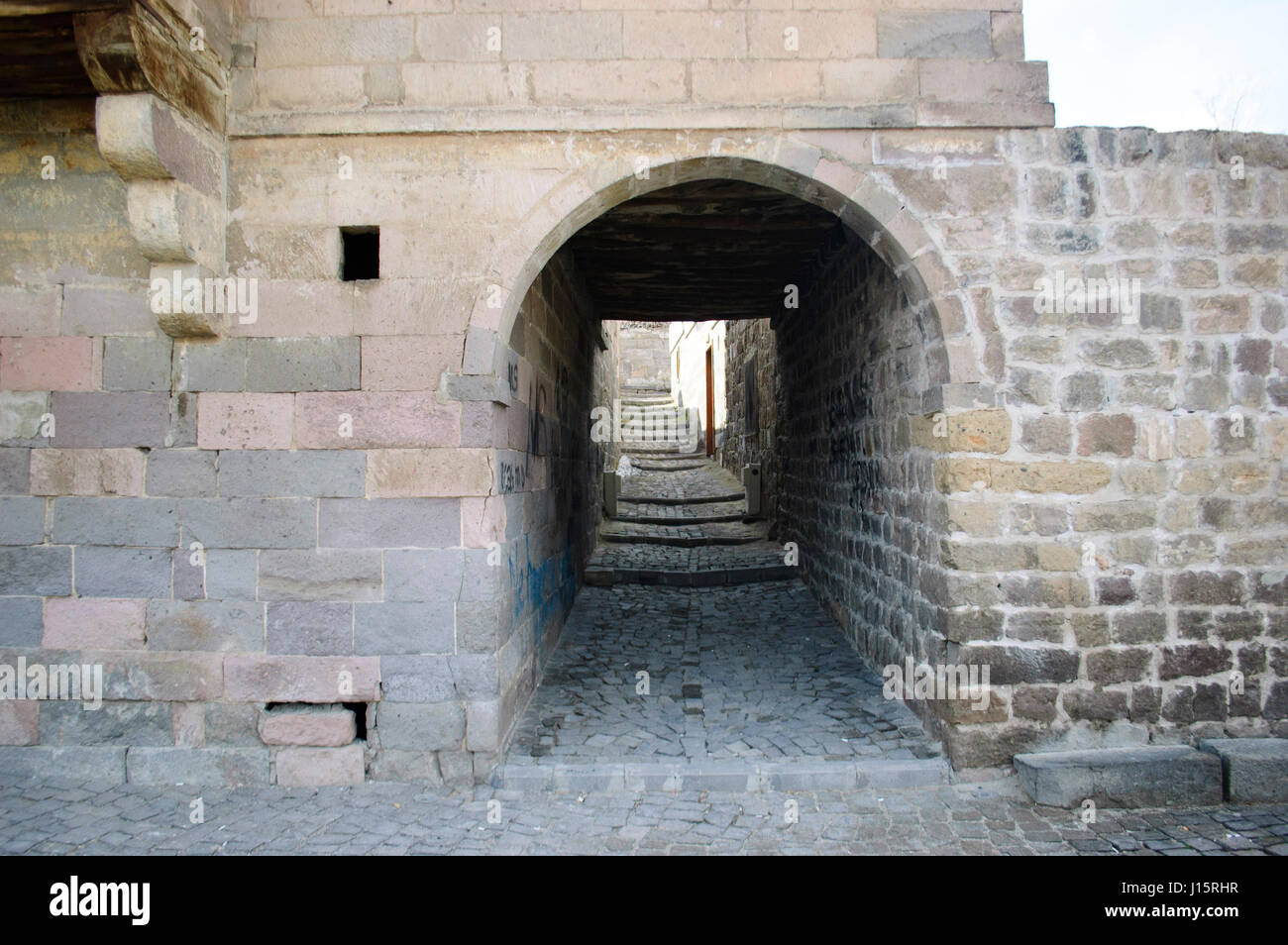 Old building with a road inside Stock Photo - Alamy