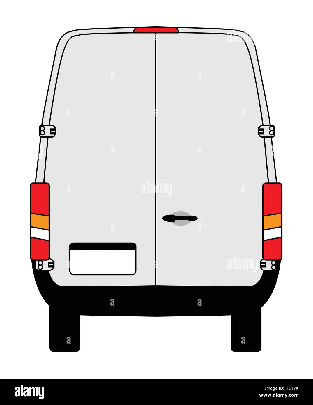 Delivery van rear view hi-res stock photography and images - Alamy