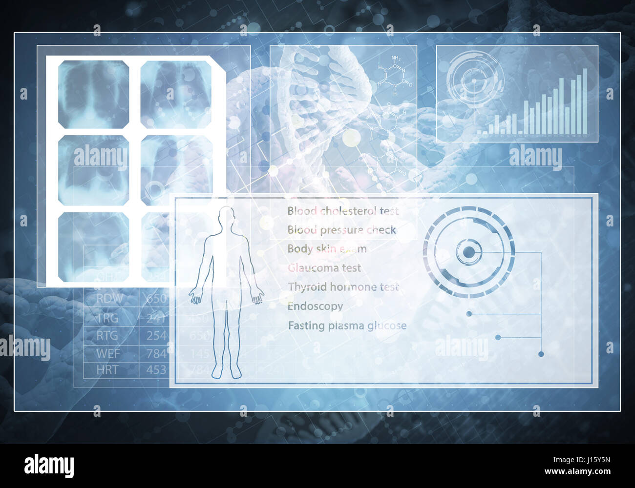Medicine user interface Stock Photo - Alamy