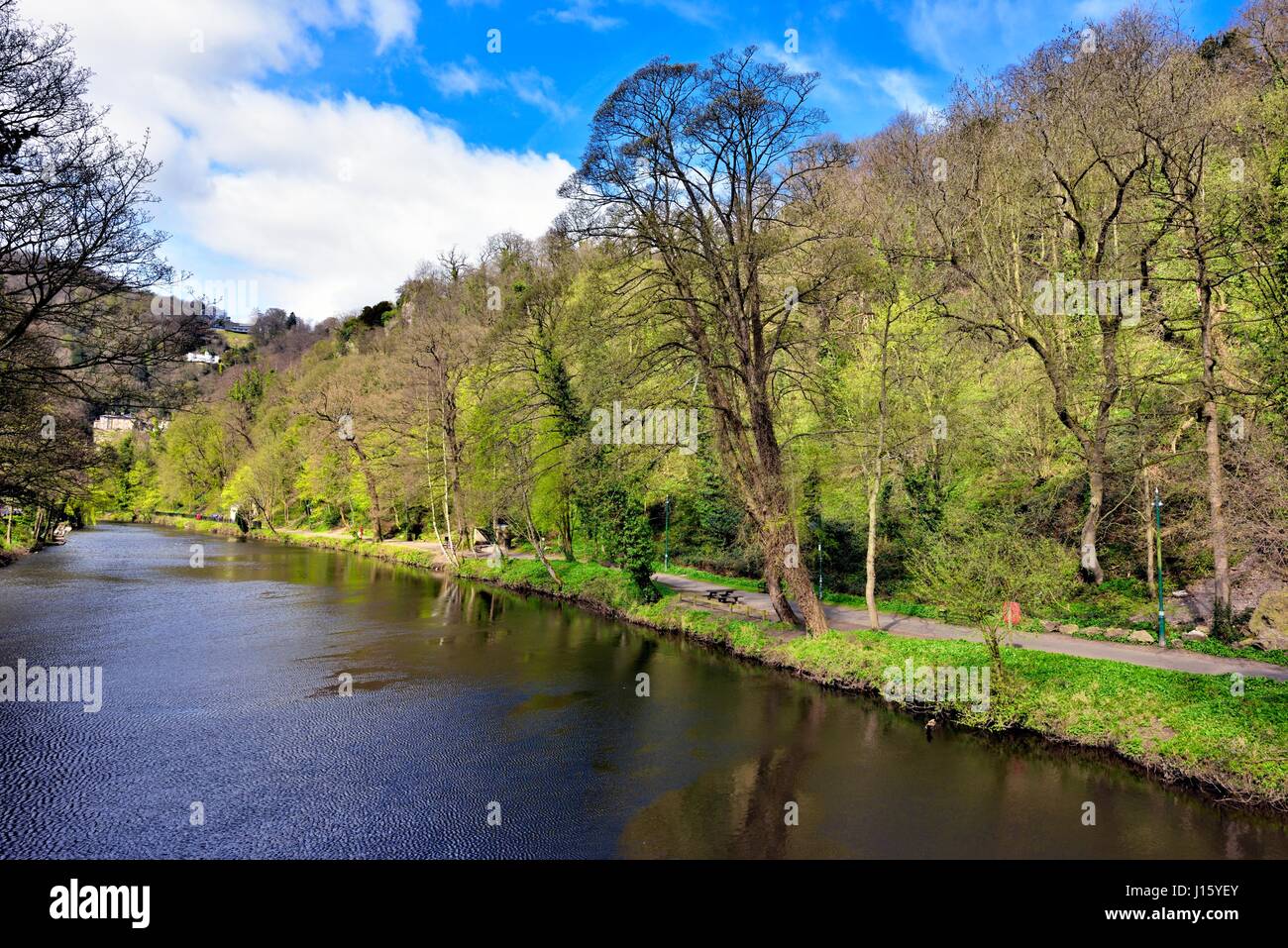 River Derwent Matlock Bath Derbyshire England UK Stock Photo - Alamy
