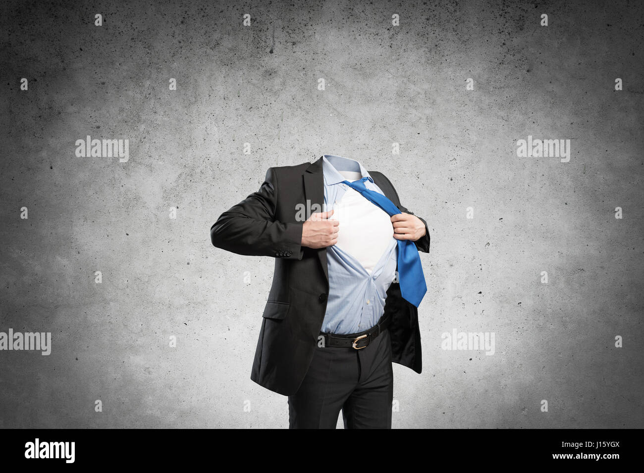 Headless super businessman Stock Photo - Alamy