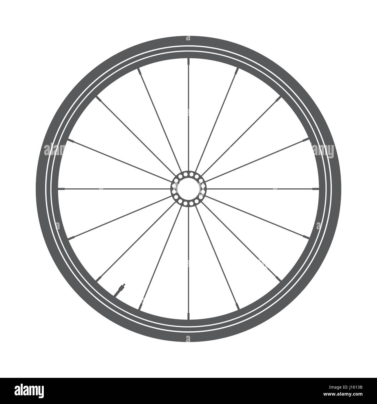 Bicycle wheel symbol,vector. Bike rubber. Mountain tyre. Valve. Fitness ...