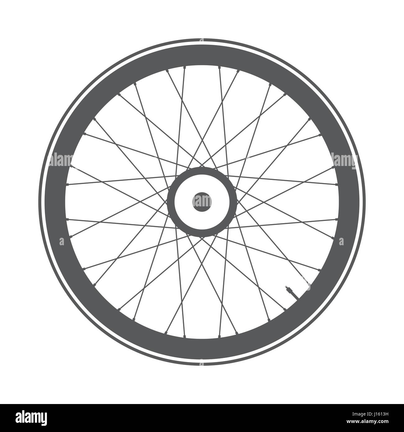 Bicycle wheel symbol,vector. Bike rubber. Mountain tyre. Valve. Fitness ...