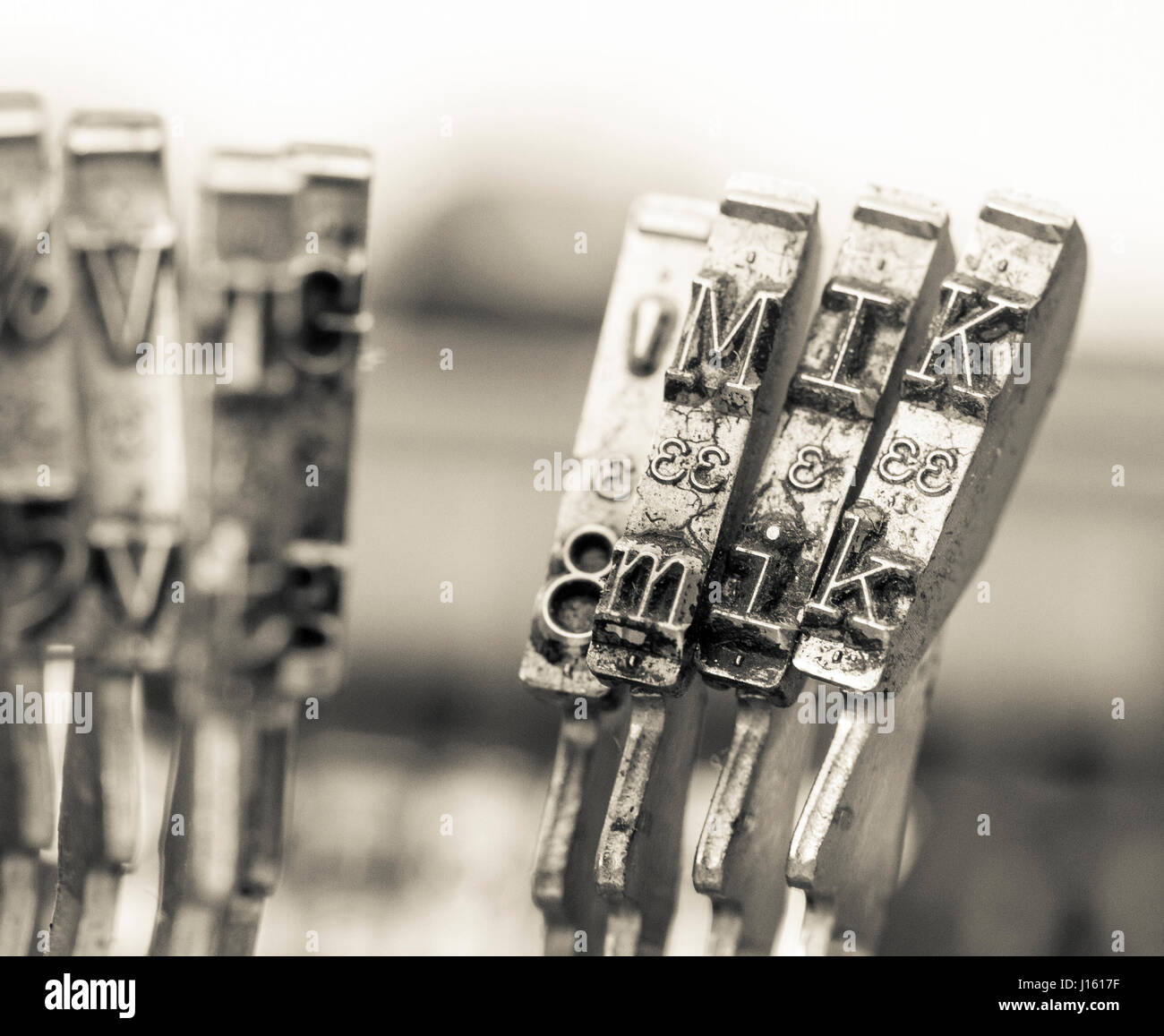 old typewriter typeset Stock Photo - Alamy