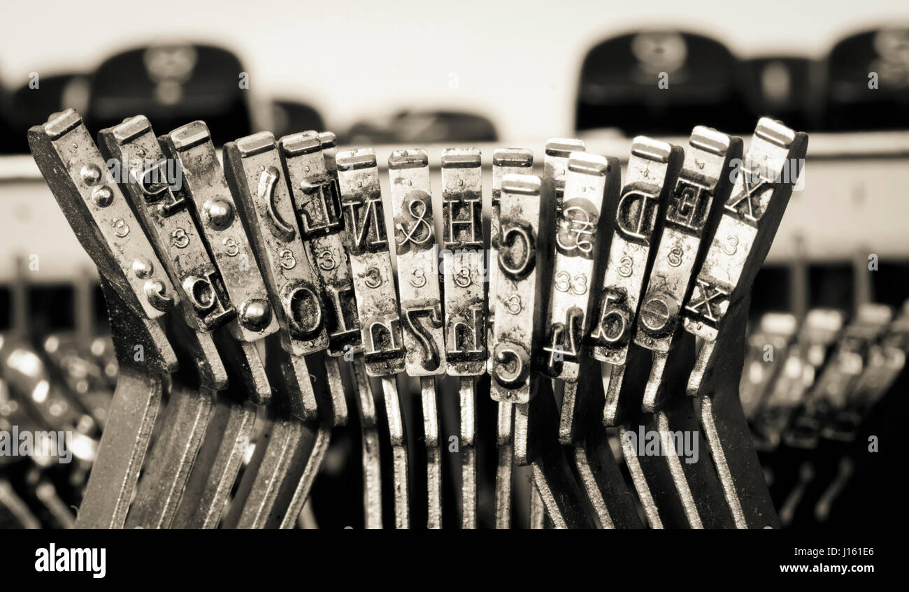 old typewriter typeset Stock Photo - Alamy