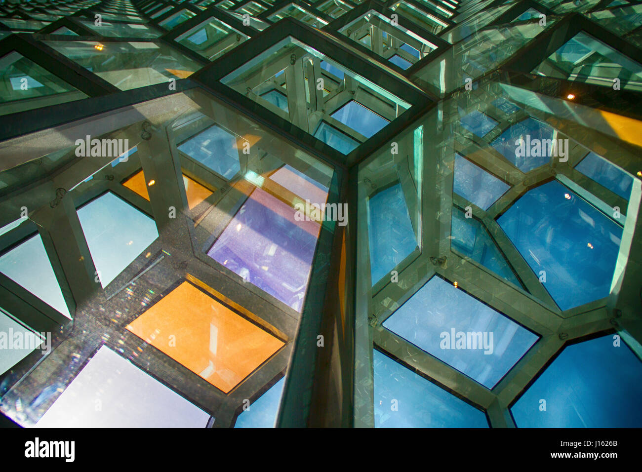Beautiful Icelandic Concert Hall, the Harpa Building in Reyjavik Stock ...