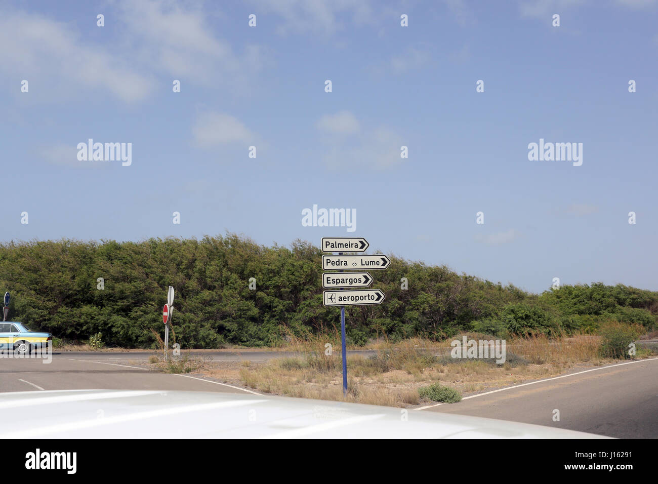Road Sign in Sal Cape Verde Stock Photo - Alamy