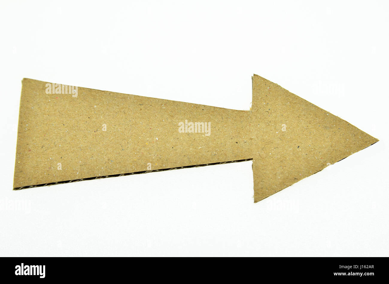 Cardboard arrow pointed left isolated on white background Stock Photo ...
