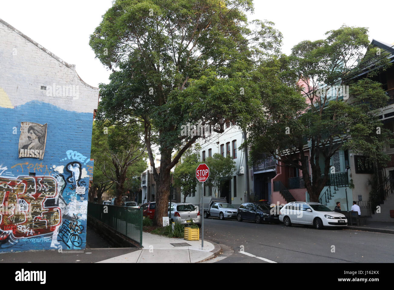 The corner of Shepherd Street and Grafton Street, Chippendale in Sydney ...