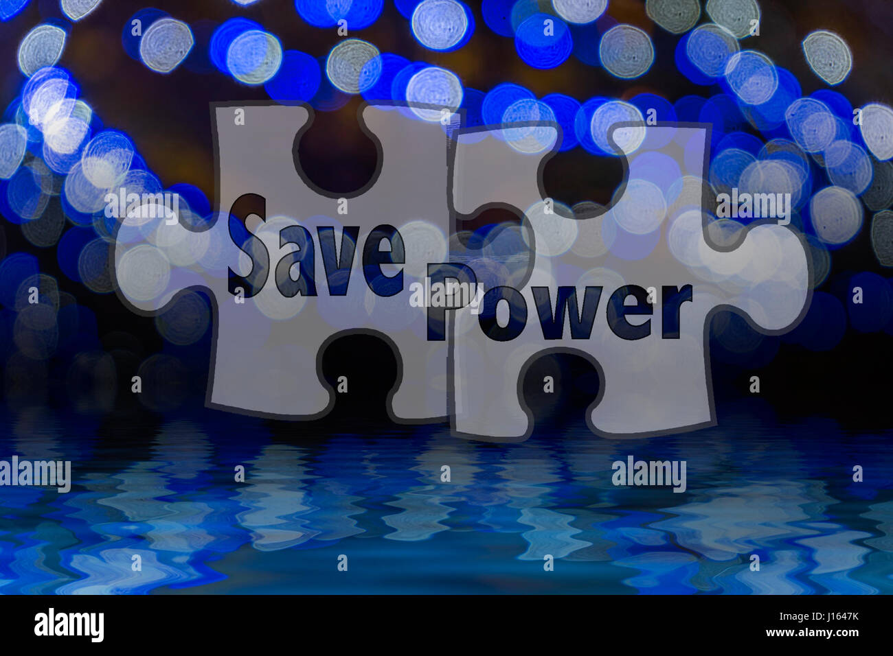 Jigsaw shape and conceptual text with bokeh blur background Stock Photo ...