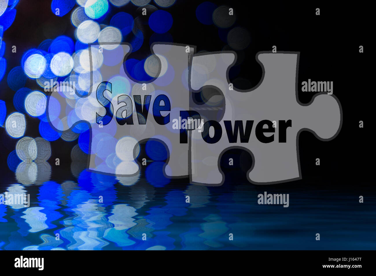 Jigsaw shape and conceptual text with bokeh blur background Stock Photo ...