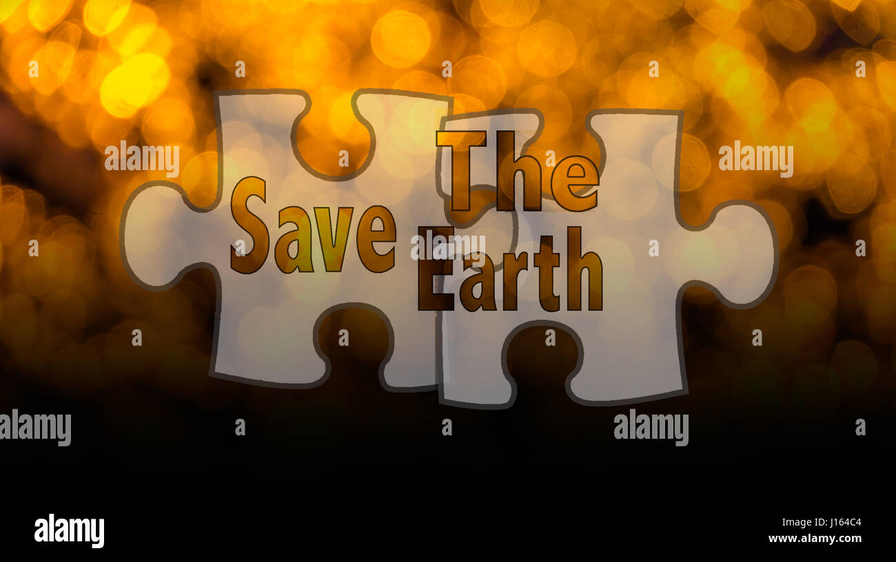 Jigsaw shape and conceptual text with bokeh blur background Stock Photo ...