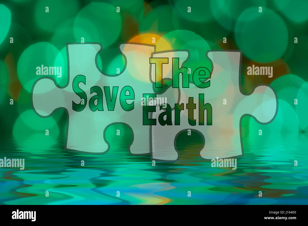 Jigsaw shape and conceptual text with bokeh blur background Stock Photo ...