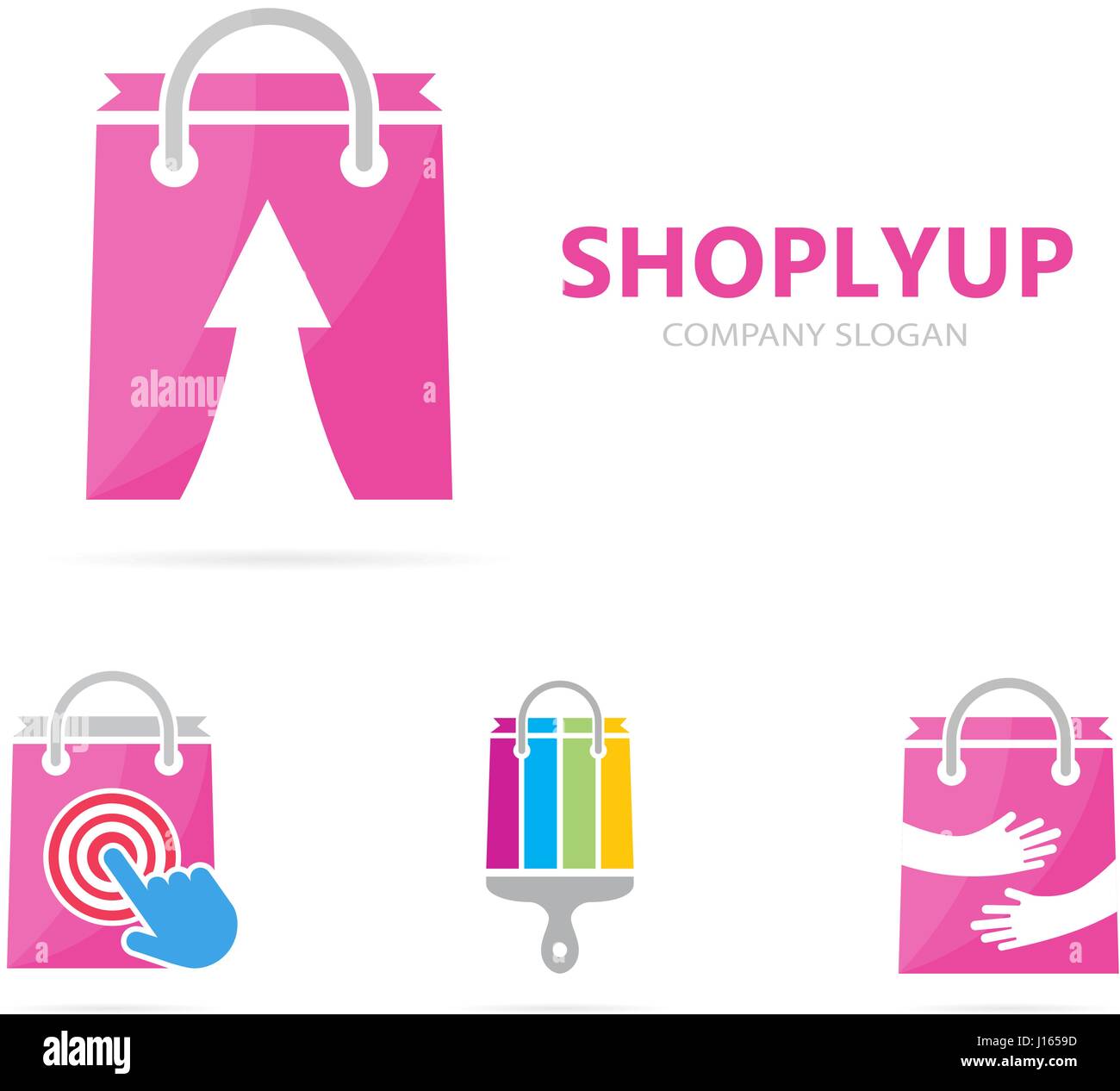 Vector of shop and arrow up logo combination. Sale and growth symbol or ...