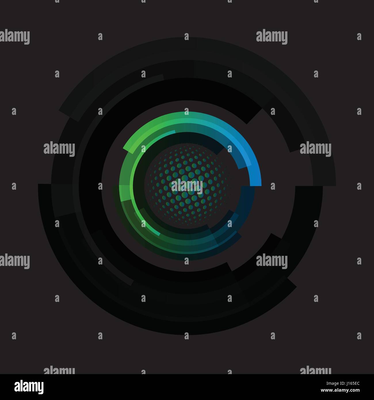 Isolated abstract colorful round shape logo, circular frames logotypes ...