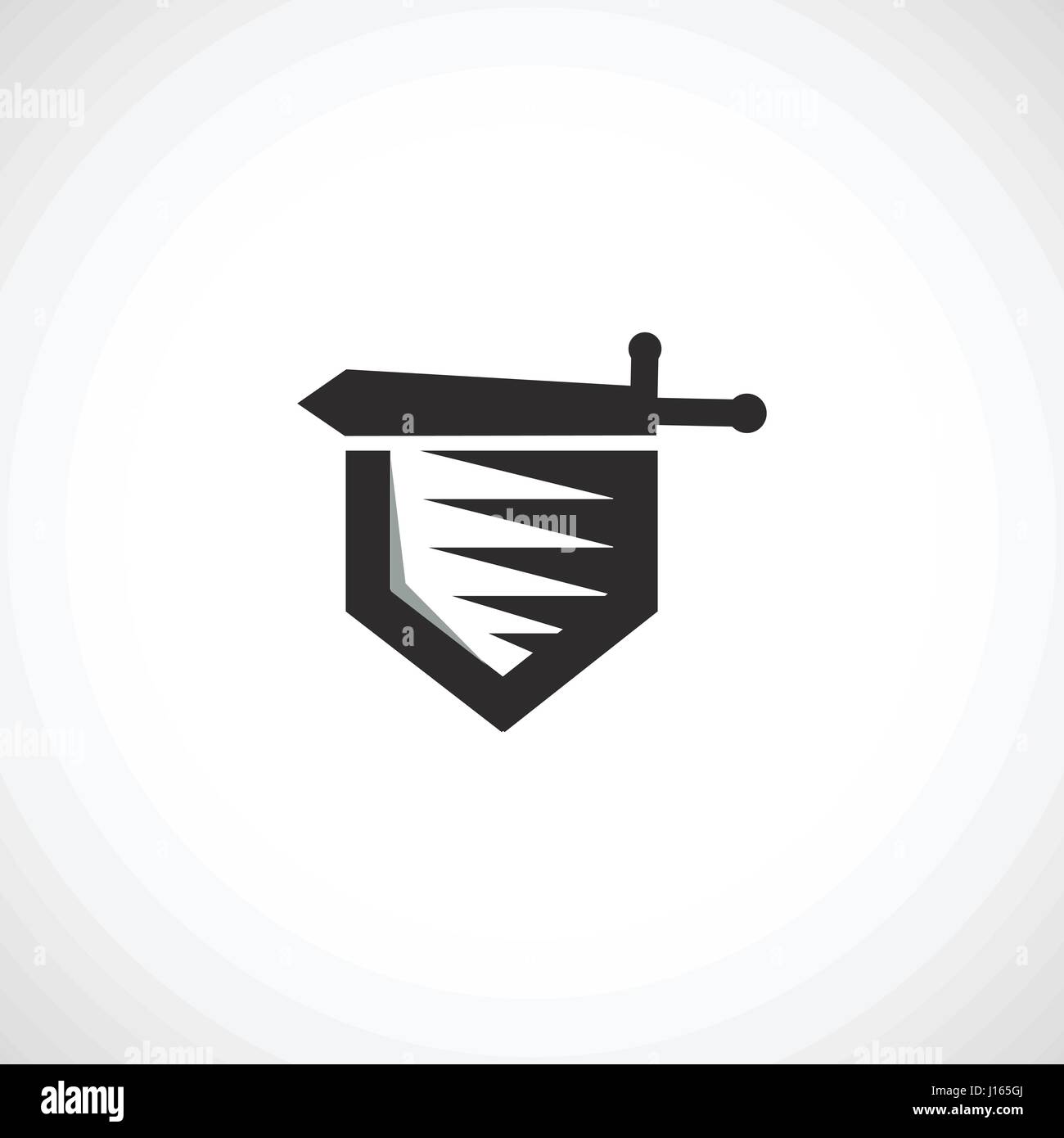 Isolated abstract medieval shield logo, coat of arms logotype on white ...