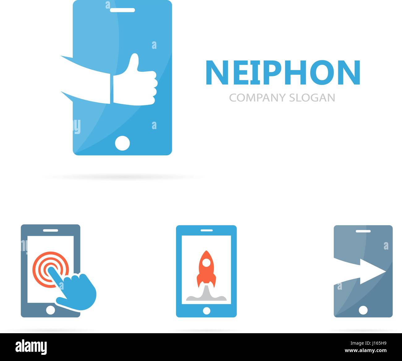 Vector of phone and like logo combination. Mobile and best symbol or ...