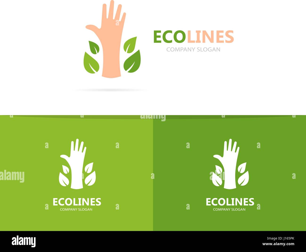 Vector of hand and leaf logo combination. Arm and eco symbol or icon ...