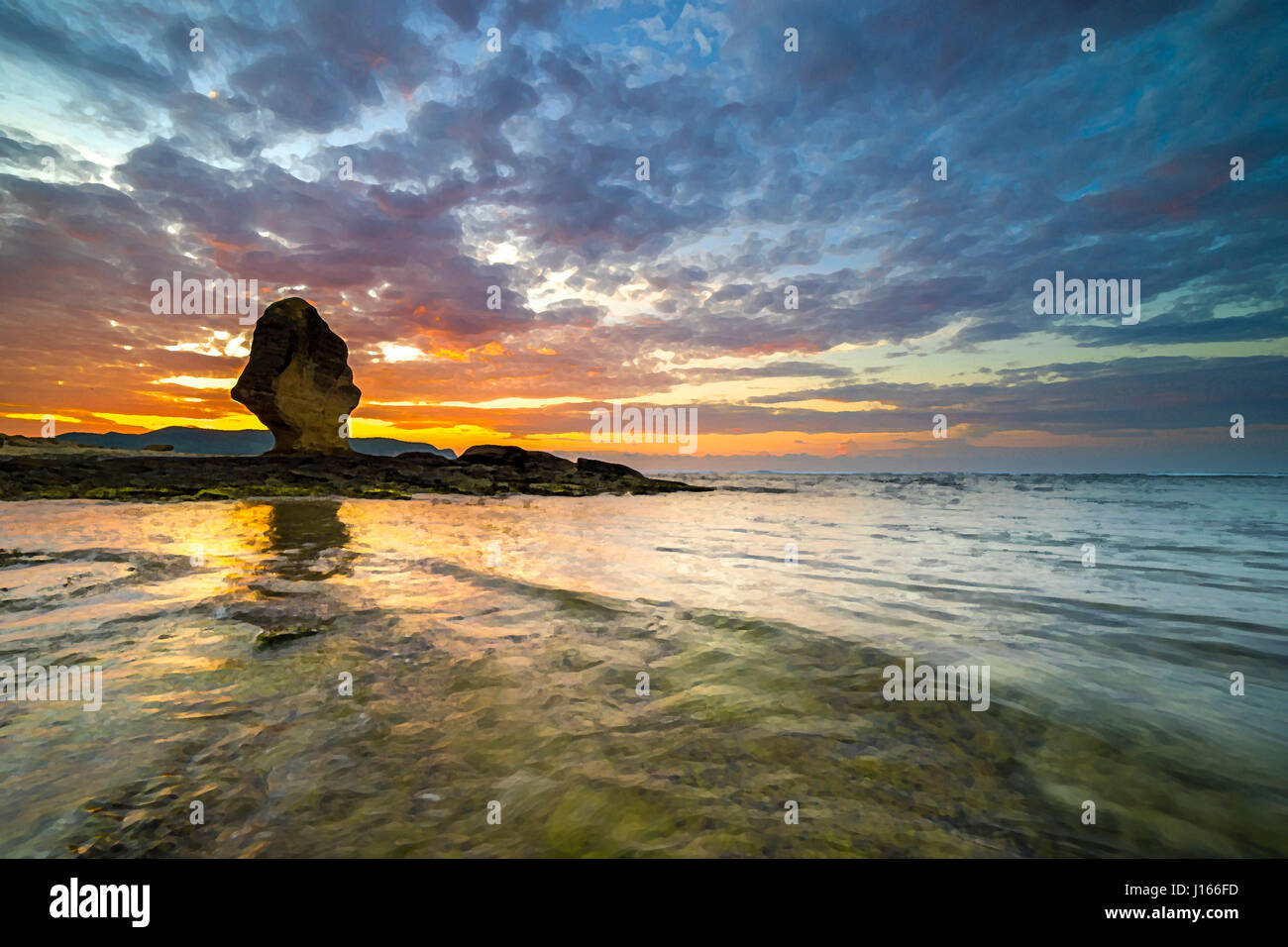 Nature with paint effect view Stock Photo - Alamy