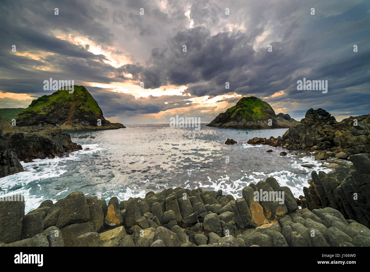 Nature with paint effect view Stock Photo - Alamy