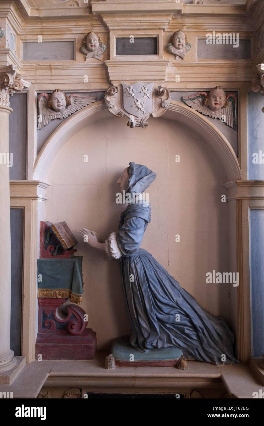 Woman praying Uk. A church memorial to Anna Prowse erected by her ...