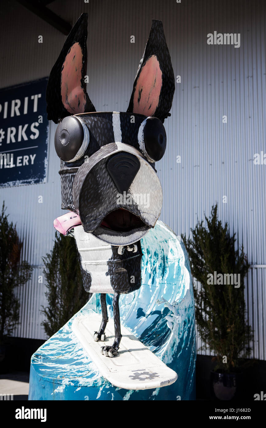 Sebastapol, California. The town is littered with art and sculptures by ...