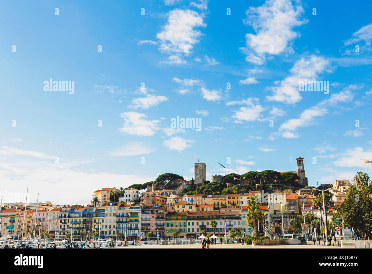 Cannes old vieux port french riviera cote dazur france hi-res stock ...