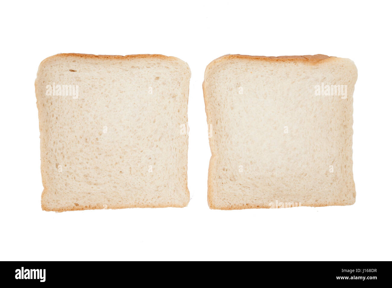 Two slices of bread isolated Stock Photo - Alamy