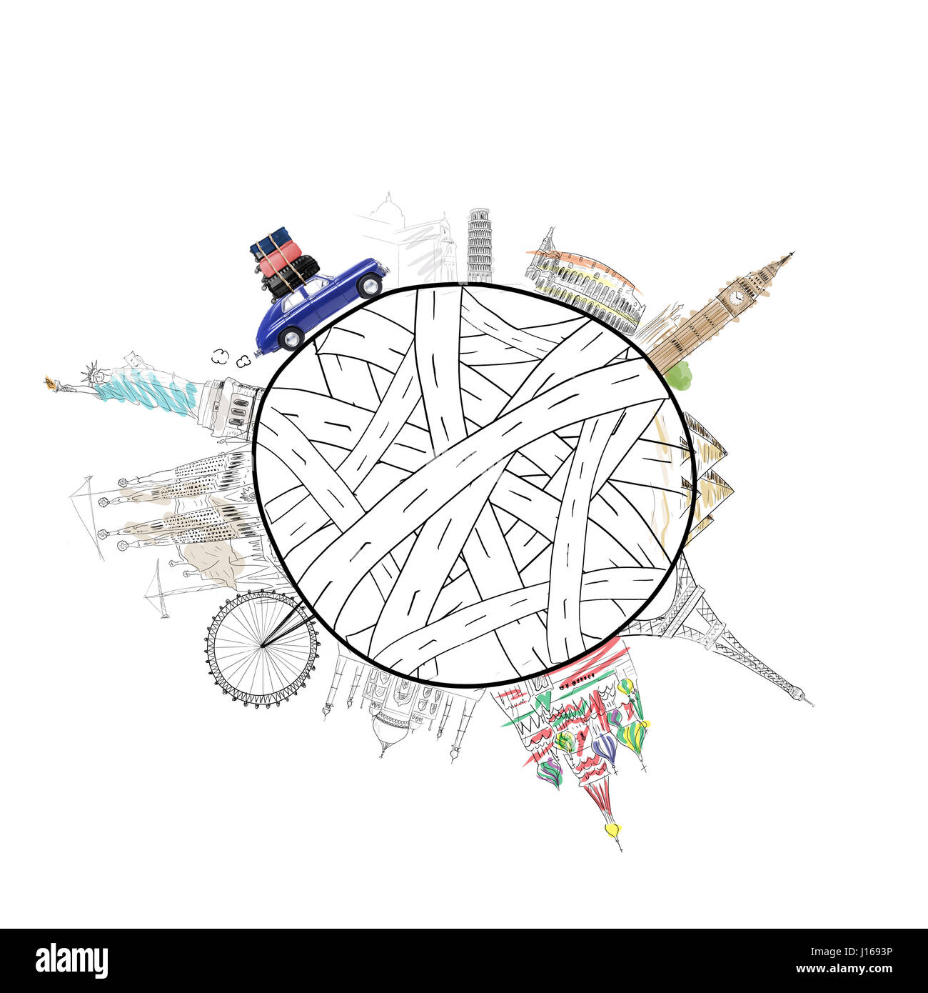 Car country Cut Out Stock Images & Pictures - Alamy