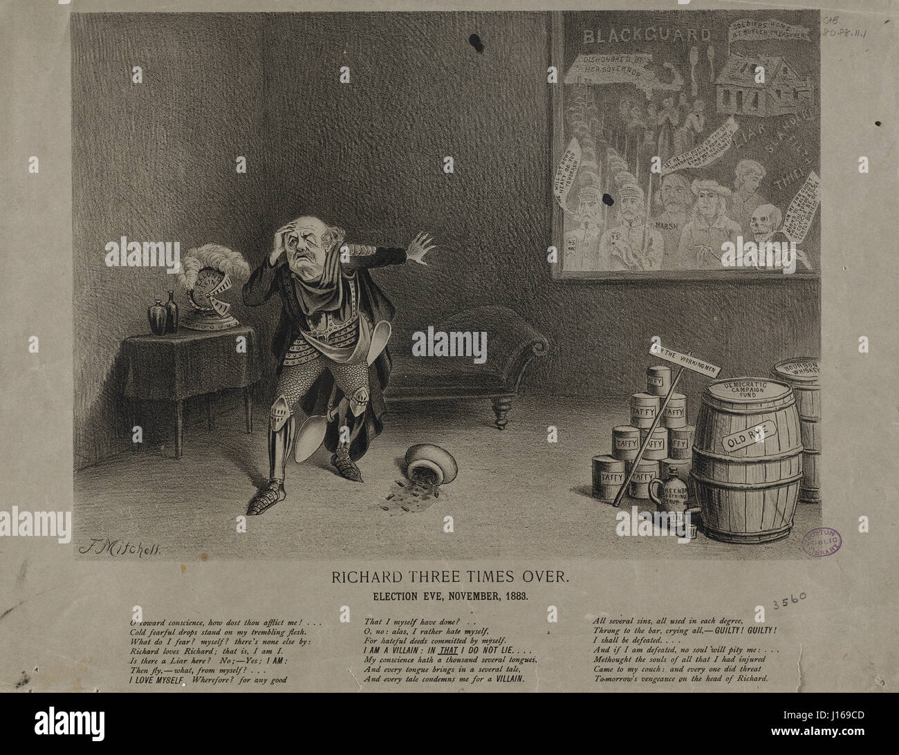 Richard three times over. Election eve, November, 1883 Stock Photo - Alamy