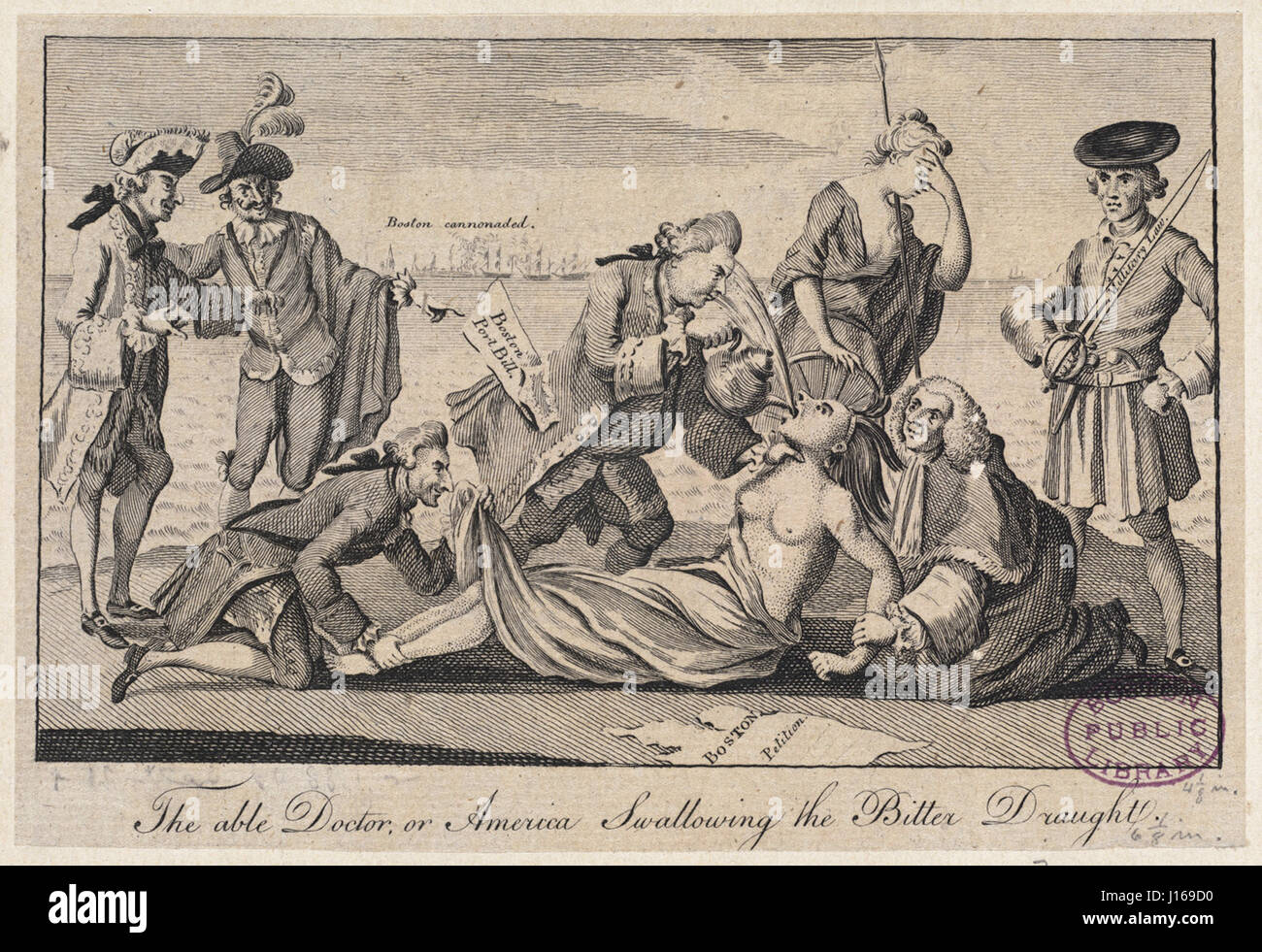 The able doctor, or American swallowing the bitter draught Stock Photo ...